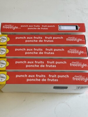 5x Coca Cola Fruit Punch Freestyle Soda Concentrate Refill Cartridges ...