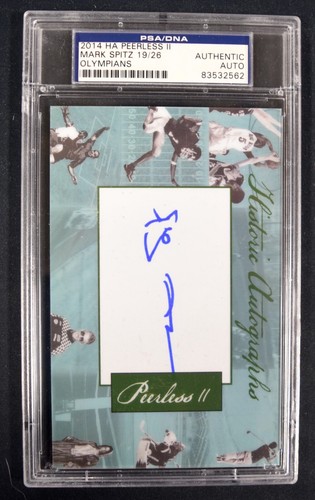 Mark Spitz Signed 2014 HA Peerless II Index Card Autograph PSA/DNA ...