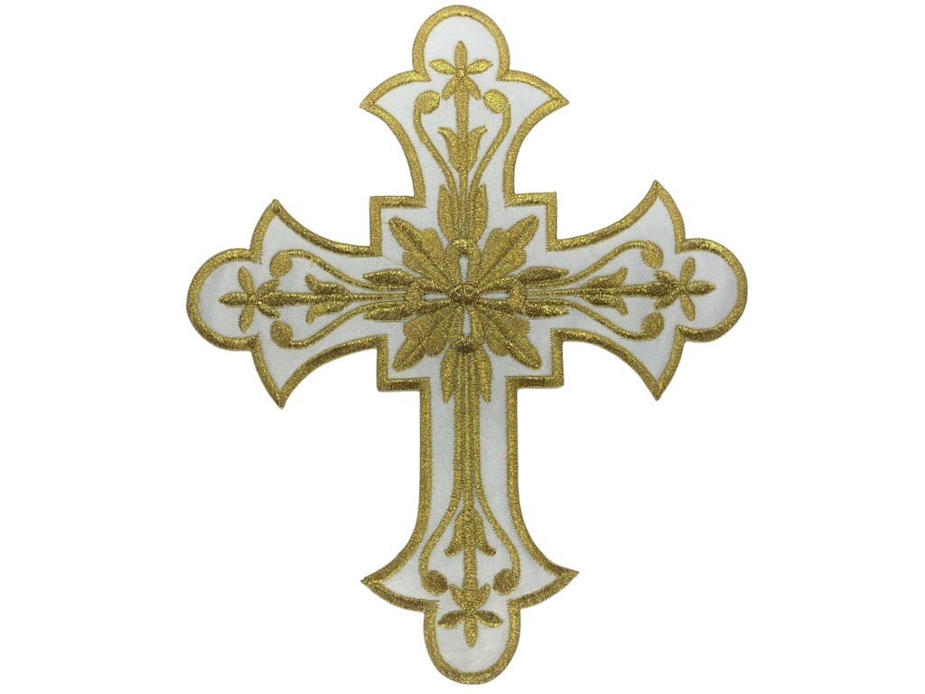 Embroidered Iron On Cross Applique | eBay