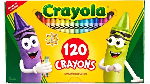 Crayola 52-6920 Giant Chest of 120 Color Crayons With Sharpener for ...