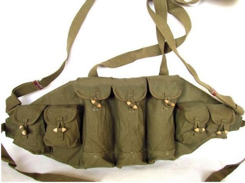 Military Original Vietnam War Chinese Type 56 AK Chest Rig Ammo Pouch ...