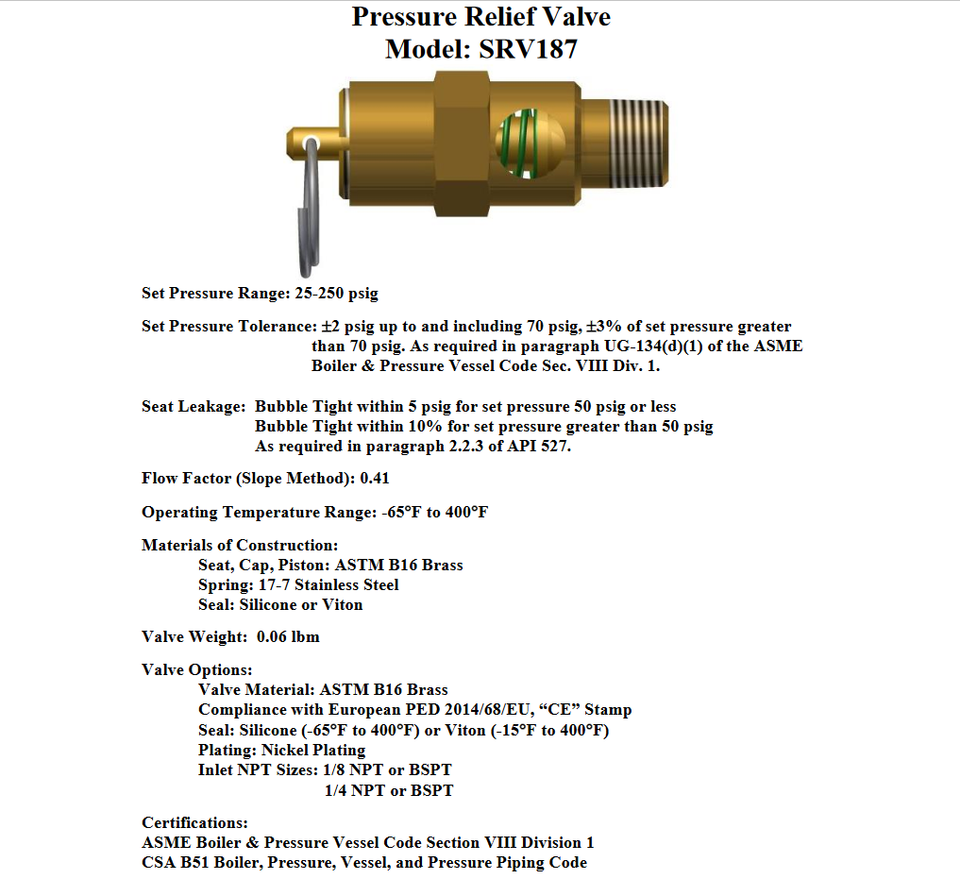 150 PSI BRASS SAFETY PRESSURE RELIEF POP OFF VALVE, AIR TANK ...