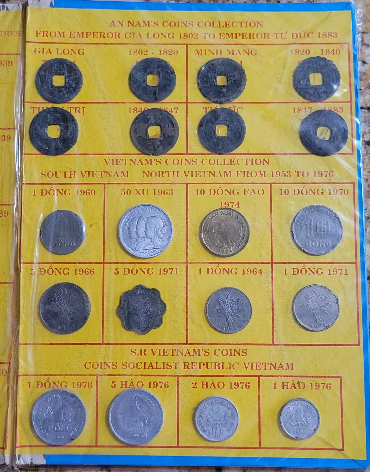 INDOCHINE-ANNAM VIETNAM Antique & Vintage Coins Collection Book, 35 ...