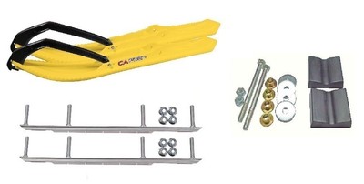 C&A Pro Yellow BX Snowmobile Skis w/ 9" Shaper Bars Complete Kit | eBay