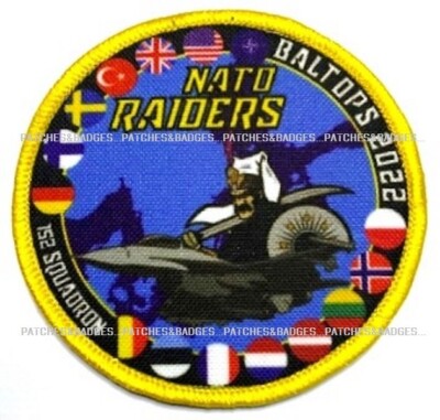PATCH F-16 NATO BALTOPS 2022 FINLAND SWEDEN 152 FILO SQUADRON TURKISH ...