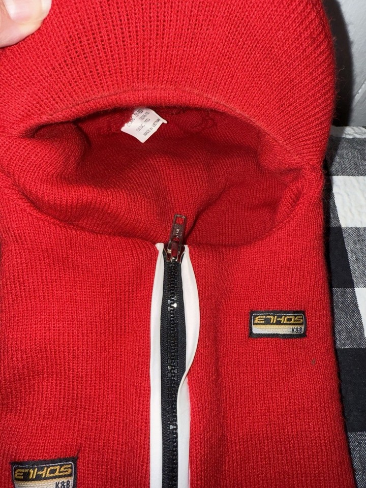 Vintage Balaclava Hooded Neck Gator Zippered Red Y2K | eBay