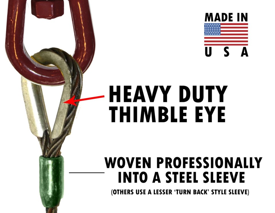 5/8" x 55' Winch Line Tow Cable Wire Rope Swivel Hook Latch Steel Core ...