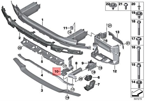 Genuine BMW M5 F90 Sedan Vertical Connection Left 51118068453 | eBay