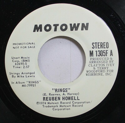 Soul Promo 45 Reuben Howell - Rings / Rings On Motown | eBay