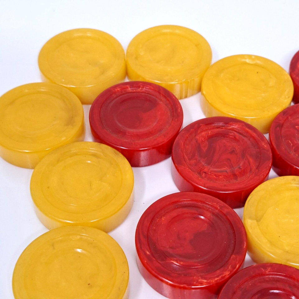 Crisloid 30 Bakelite Backgammon Butterscotch Swirl Translucent Cherry ...