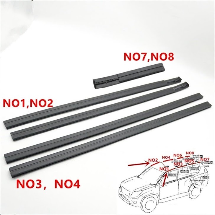 Toyota OEM MOULDING, ROOF DRIP SIDE FINISH, CENTER NO.2, 75557-60050 ...