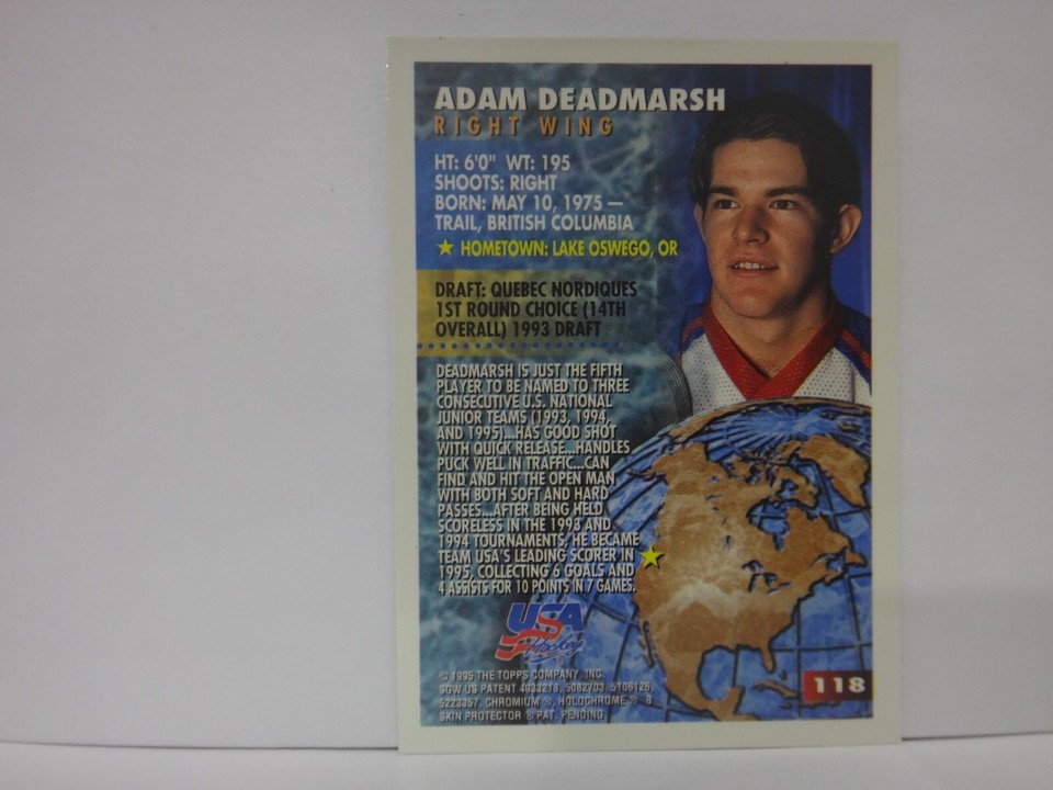 1994-95 Topps Finest Adam Deadmarsh #31 | eBay
