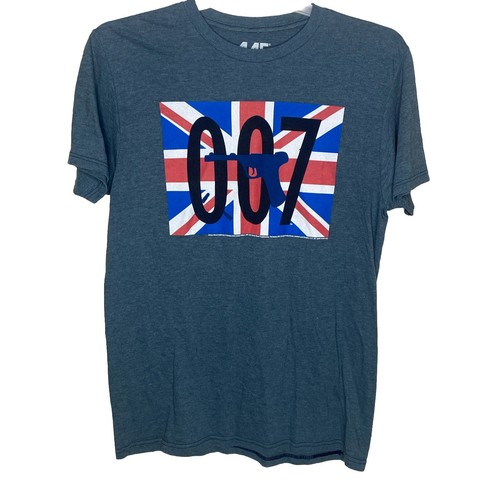 James Bond 007 British UK Flag Adult Size Medium Shirt | eBay