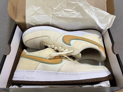 Nike Air Force 1 ‘07 PRM Popcorn Coconut Milk / Metallic Gold Size 14 W ...