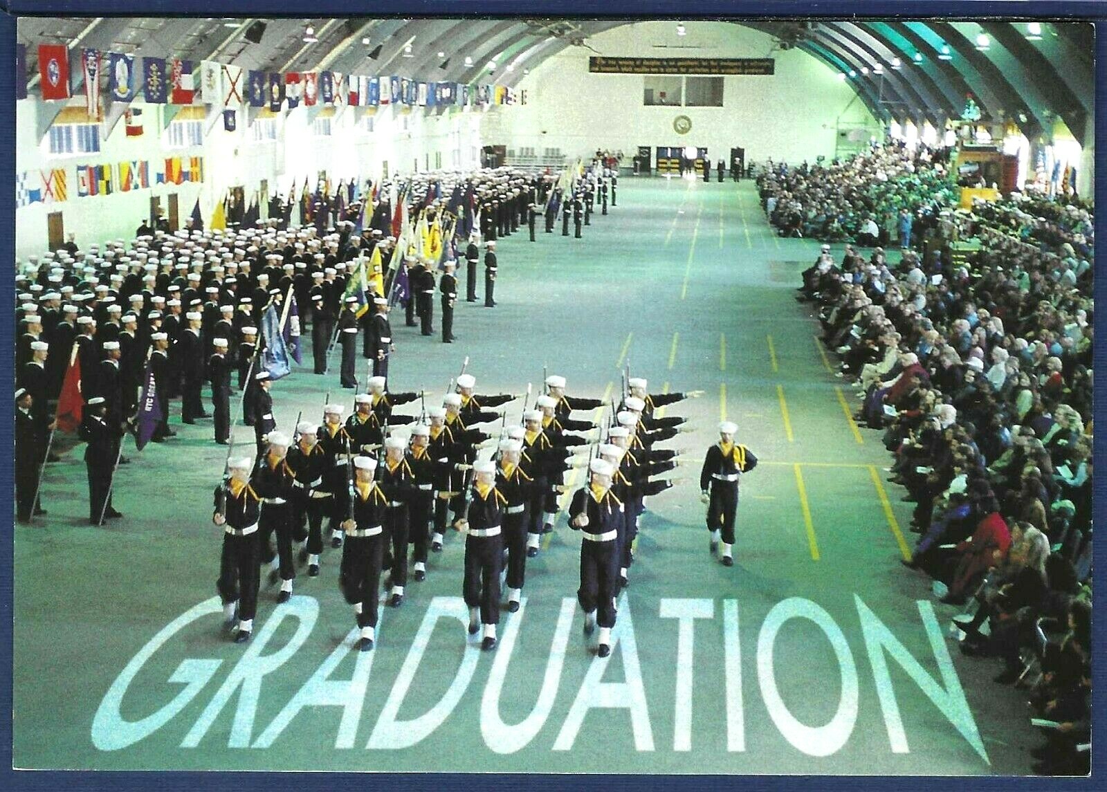 US Naval Station Great Lakes Graduation Parade in Winter Blue Uniforms ...
