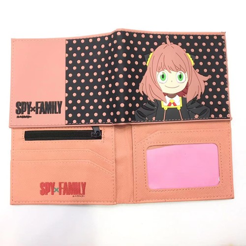SPY×FAMILY Anya Anime Short Wallet PVC Bi-fold Wallets ID Card Holder ...