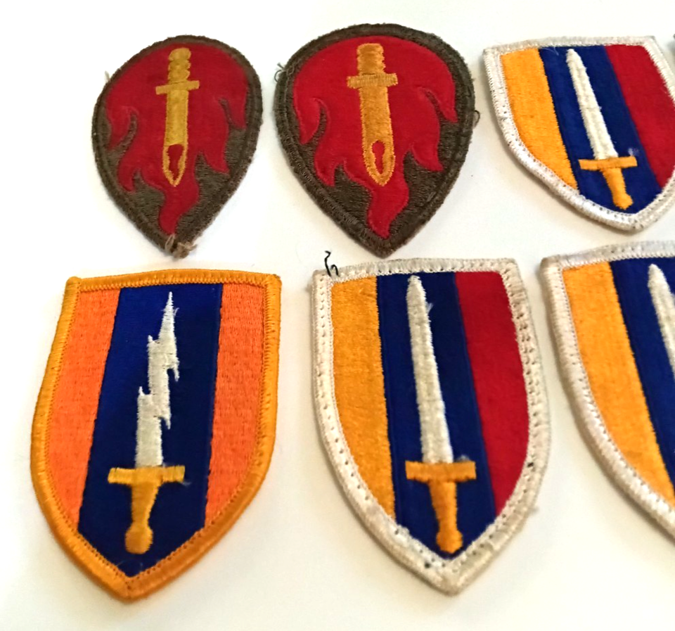 8 Vintage Military Patches Largest Red Flame Patches 3 1/2" Unused | eBay