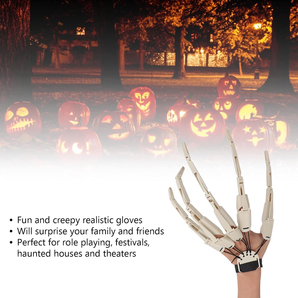 Halloween Articulated Finger Extension Toys, Wearable Flexible Scary ...