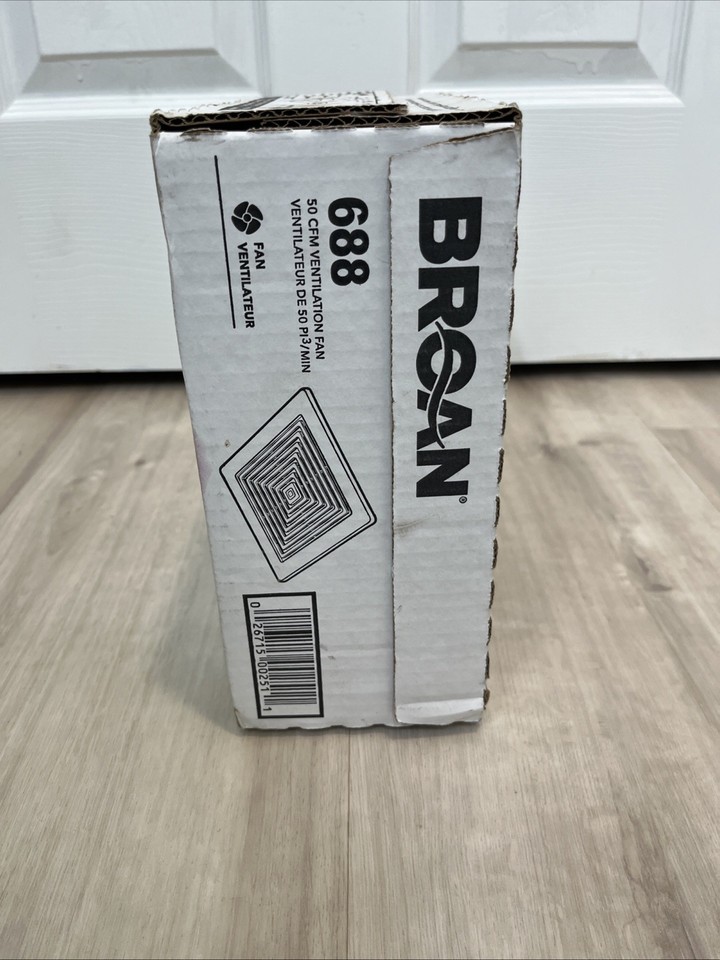 Broan 688 Ventilation Fan 50 CFM 4.0 Sones – Bathroom Ceiling Exhaust ...