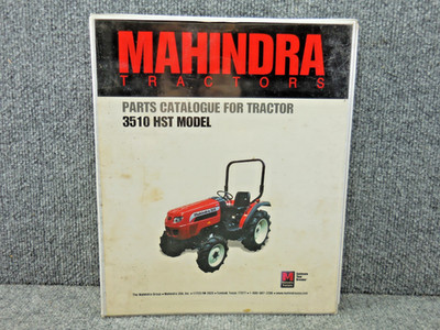 OEM Factory Genuine Mahindra 3510 HST Tractor Parts Catalog Book Manual ...