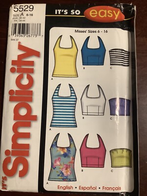 New SIMPLICITY Miss Tops 3 Styles Of Pattern No. 5529 Size 6-16 | eBay ...