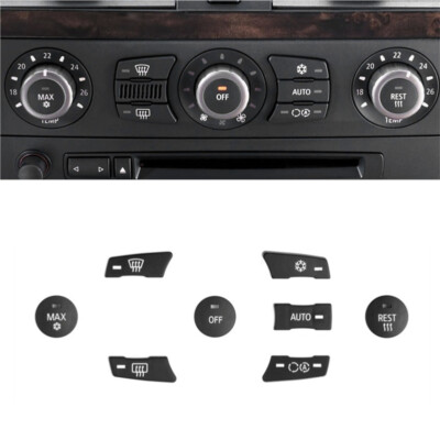 8x Light Through Front AC Switch Button Trim For BMW 5 Series E60 E61 ...
