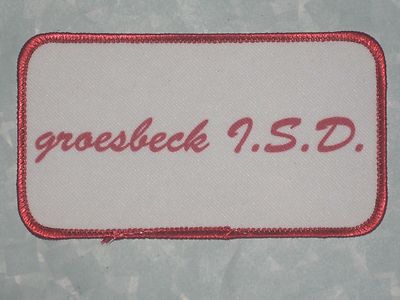Groesbeck ISD Patch - Texas - vintage - 4 1/2" x 2 1/2" - driver | eBay