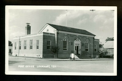 Post Office postcard Texas TX Lockhart flag recruit sign bicycle Real ...
