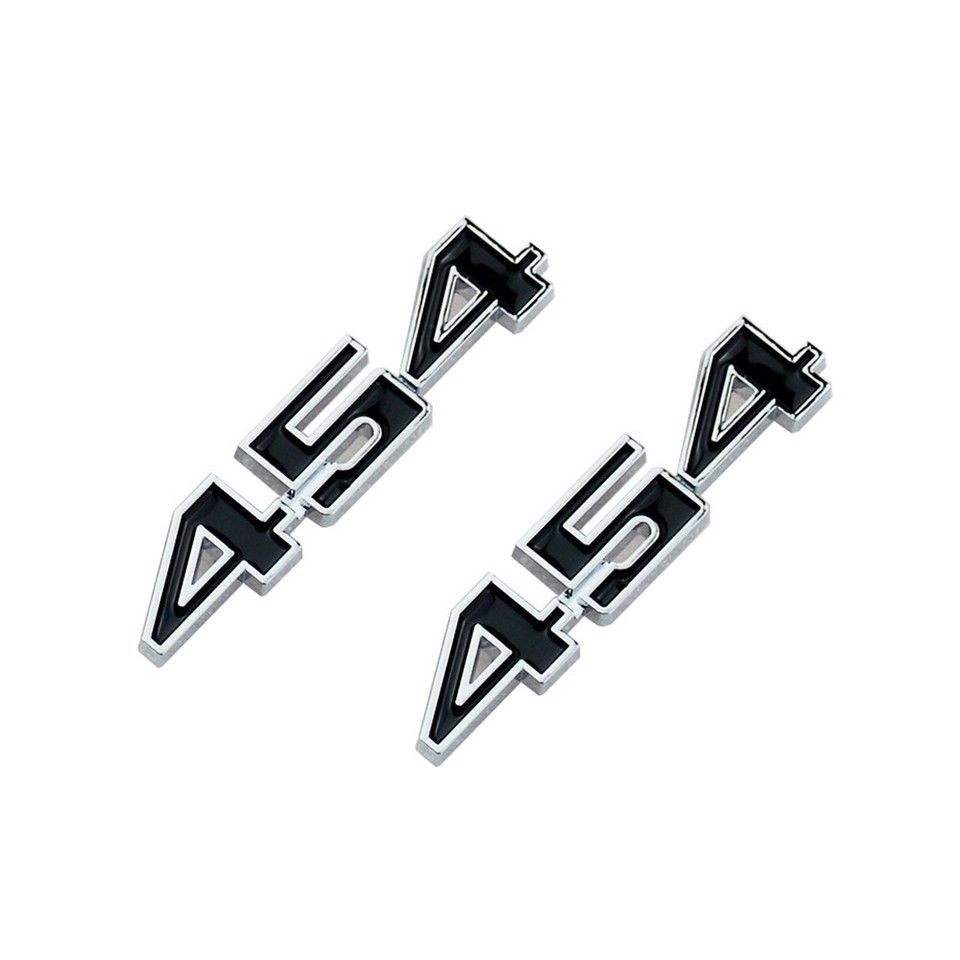 2Pc Black Chrome 1970-1974 SS 454 Chevelle El Camino 454 Fender Badges ...