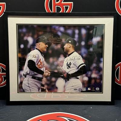 Derek Jeter & Cal Ripken Jr. Autographed Framed 16x20 Photo Signed ...