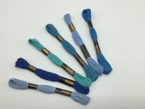 6 Skeins Trebla Embroidery Cross Stitch Thread '6 x 8 Metre Skeins' 100 ...