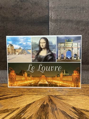 Louvre Museum Paris France Multi View Postcard 4X6 Chrome Unposted | eBay