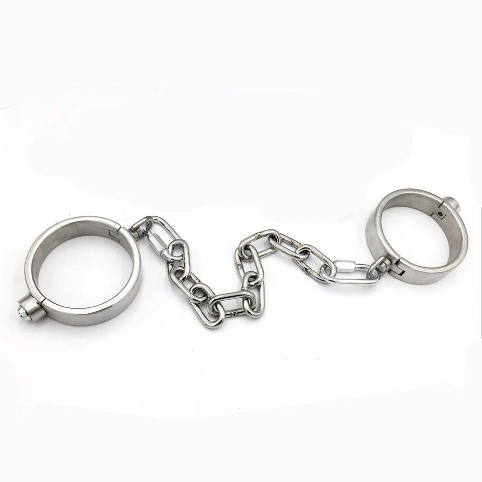 Bondage Set Stainless Steel Collar Handcuffs Ankle Cuffs Restraint ...