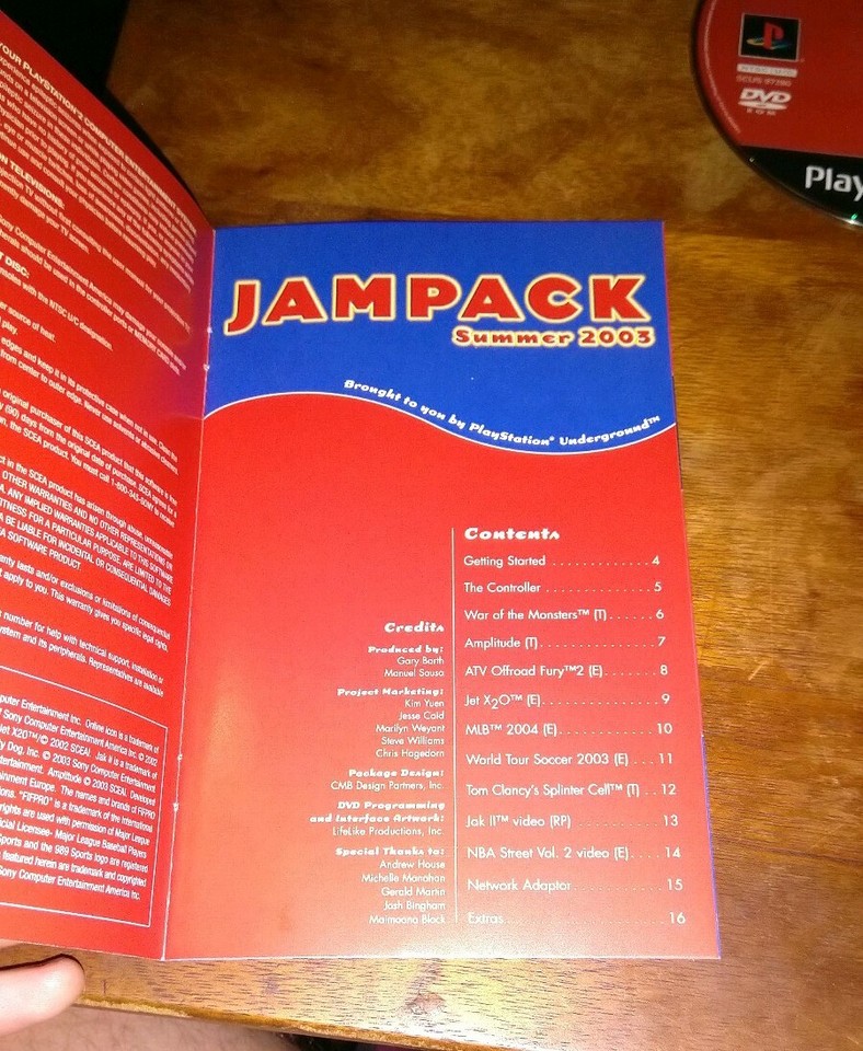 PS2 Jampack Summer 2003 With Manual! Playstation 2 Demo Compilation PS2 ...