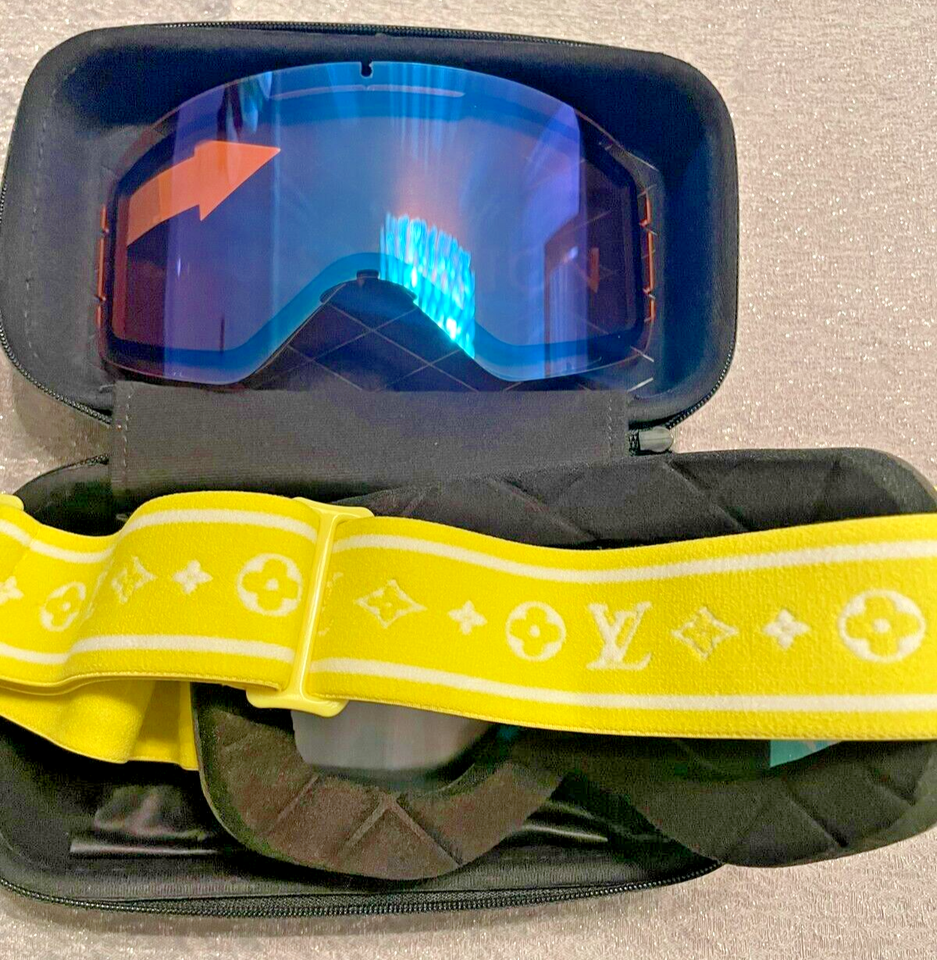 Louis Vuitton Snowboard Ski Mask Goggles Yellow Mirrored w/ Case | eBay