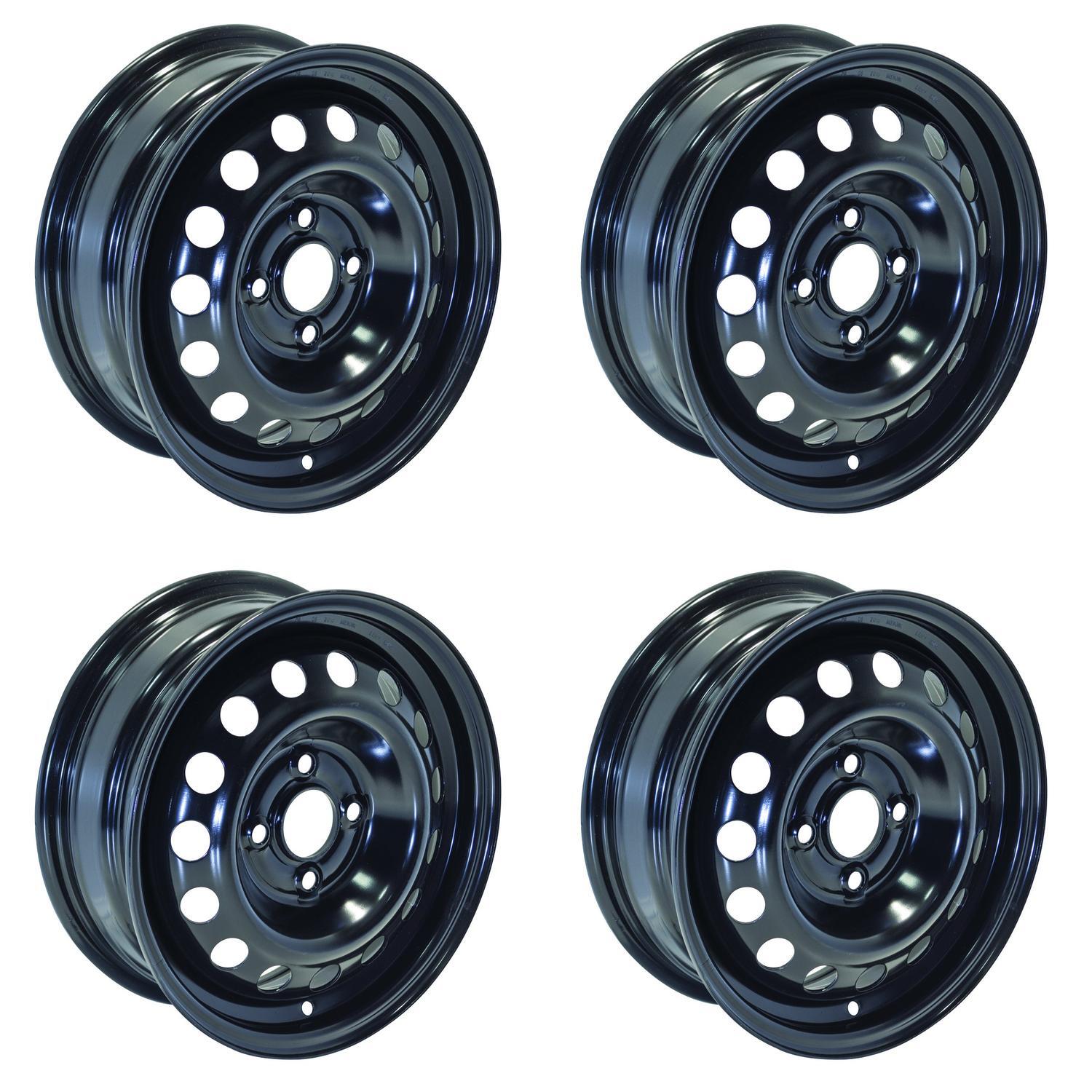 NEW Set of 4 Wheels 14in Black Fits Acura Chevrolet Dodge Honda Hyundai ...