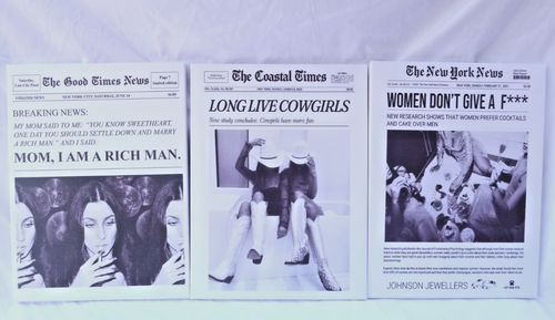 3 RETRO Photo CANVAS16" x 12"cher Smoking Cigarette,cowgirls, women don ...