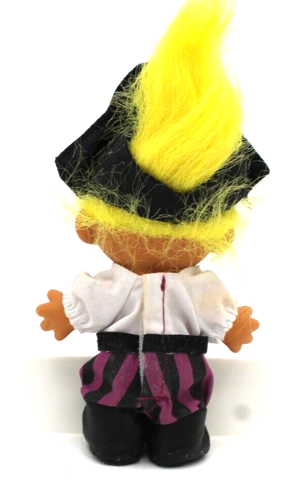 Vintage 5" Pirate Troll Doll hat, eye patch original outfit shoes ...