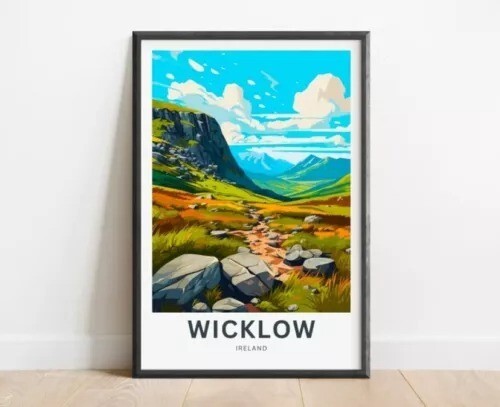 Wicklow Travel Print - Wicklow poster, Ireland Wall Art | eBay