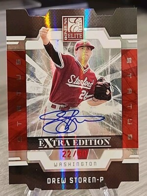 Drew Storen 2009 Elite Extra Edition Status /50 Autograph #3 Nationals ...