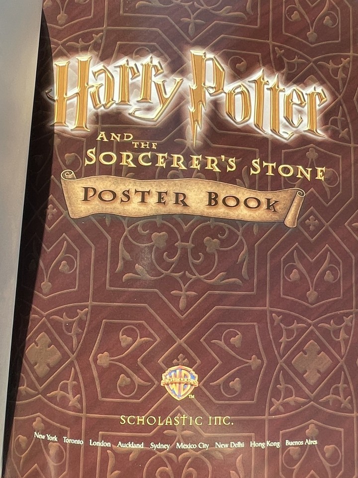 VTG Harry Potter Sorcerer's Stone Movie Film Poster Book Paperback ...