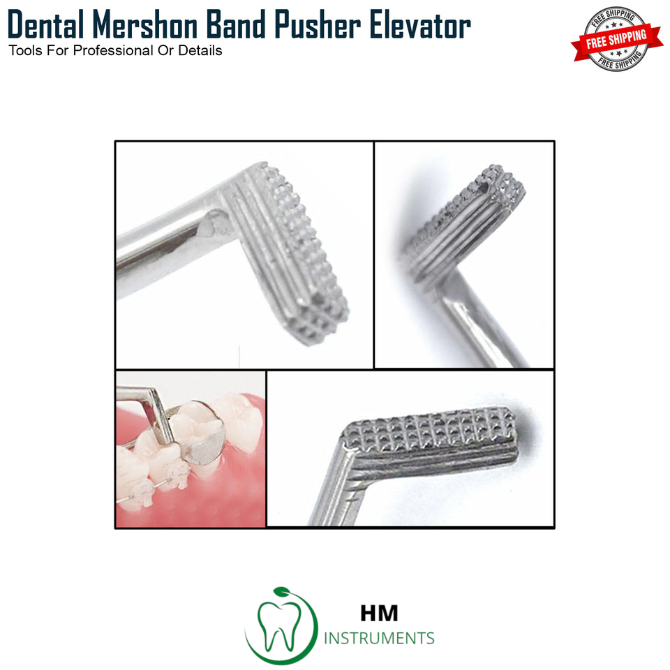 Metal Orthodontic Molar Bands Tubes Set Of 3 Mershon Band Pushers ...