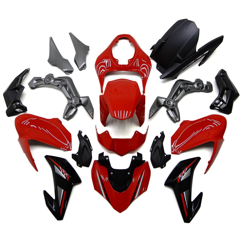 Red Gray Black Fairing Kit for Kawasaki Z900 2017 2018 2019 Injection ...