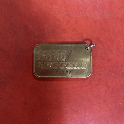 Vintage GE HOTPOINT Gold Getters Tag Keychain Key Ring Fob 07156 Brass ...