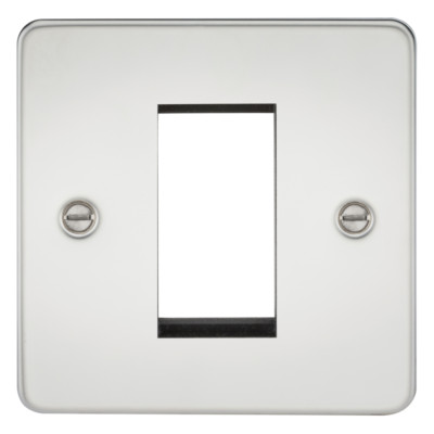 1G Modulaire Visage Plaque Chrome Poli Plat Knightsbridge KNGP1G- 4 ...