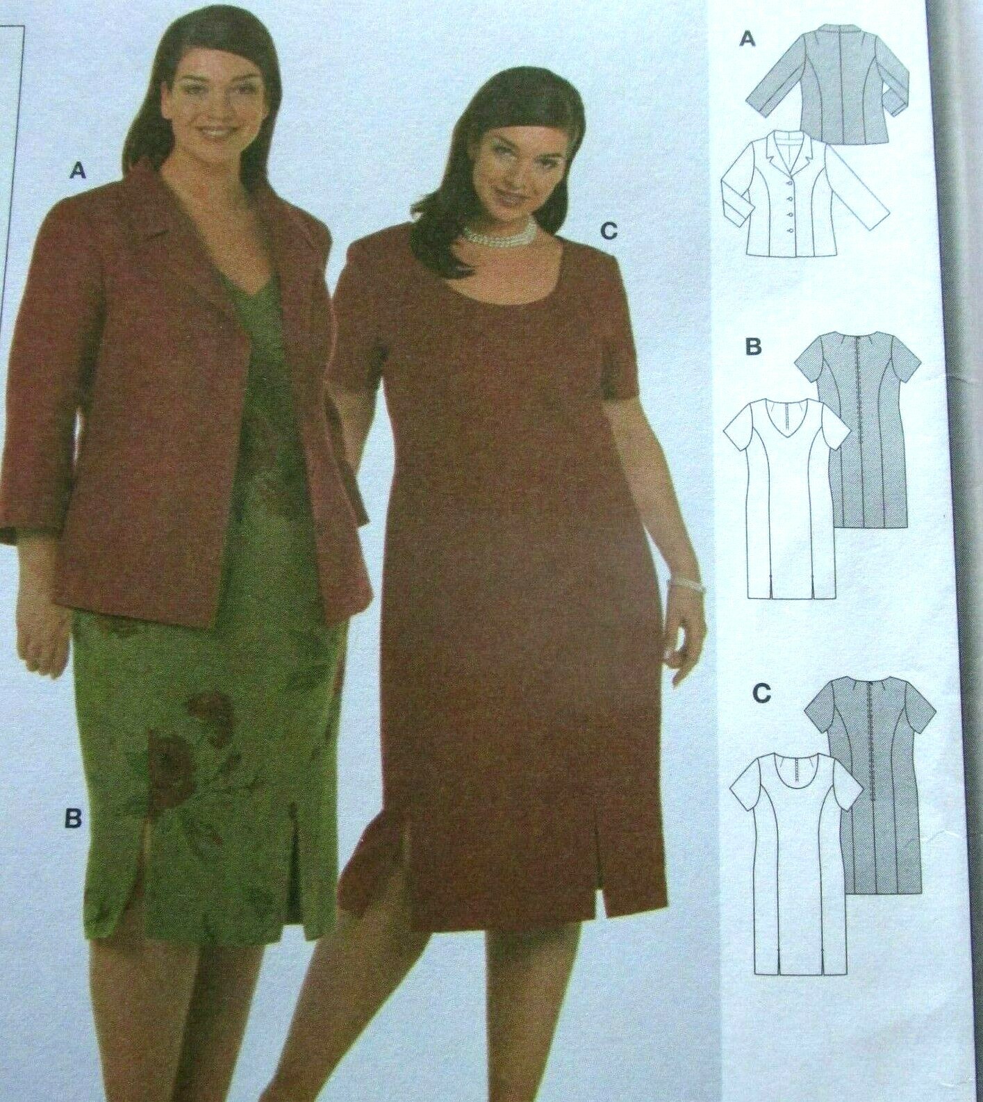 Burda 8530 Pattern Dress and Jacket Women Plus Multi Sizes 20 - 34 ...