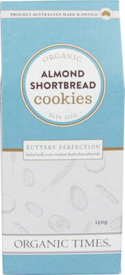 Organic Times Cookies Almond Shortbread 150g | eBay Australia