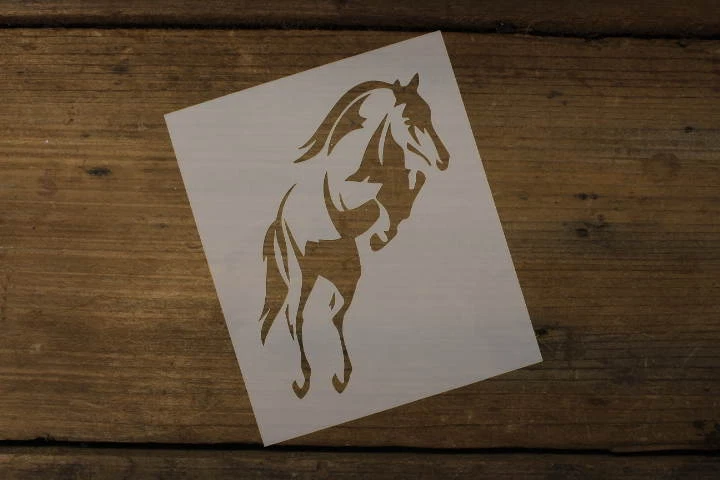 Horse Jumping Stencil