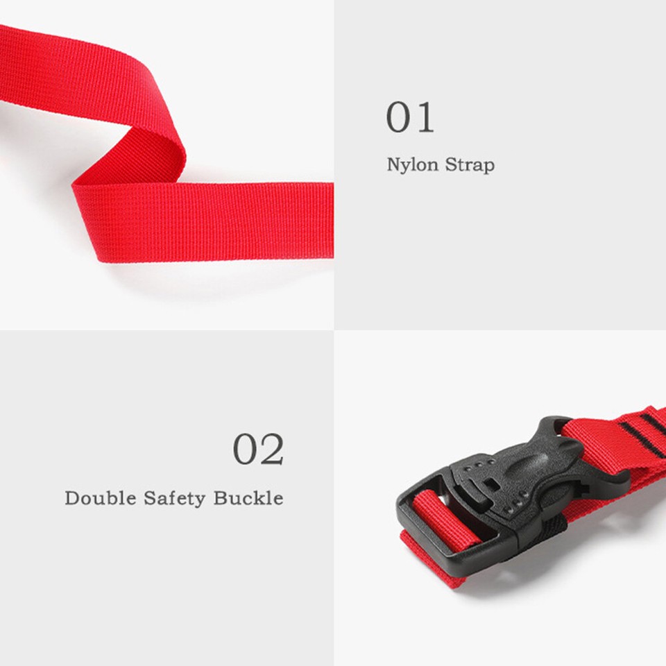 Nylon Cargo Strap Luggage Fastener Belt Quick Release Buckle (100cm 2 ...