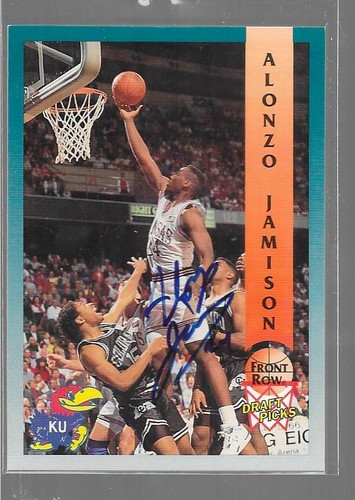 1992 Front Row - ALONZO JAMISON - Autograph Rookie - KANSAS JAYHAWKS KU ...